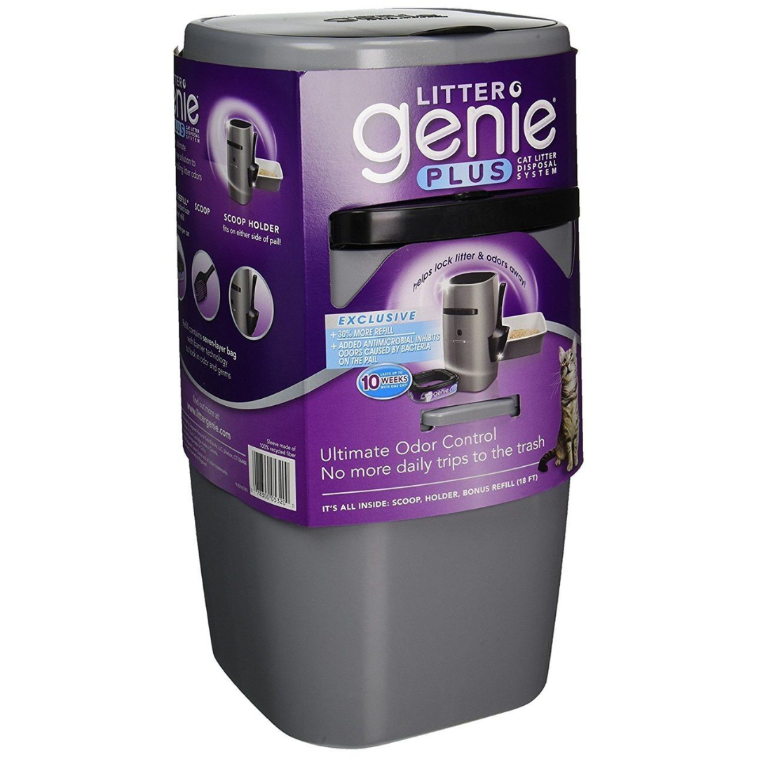 Litter Genie Plus Ultimate Cat Litter Odor Control Pail - Silver ...